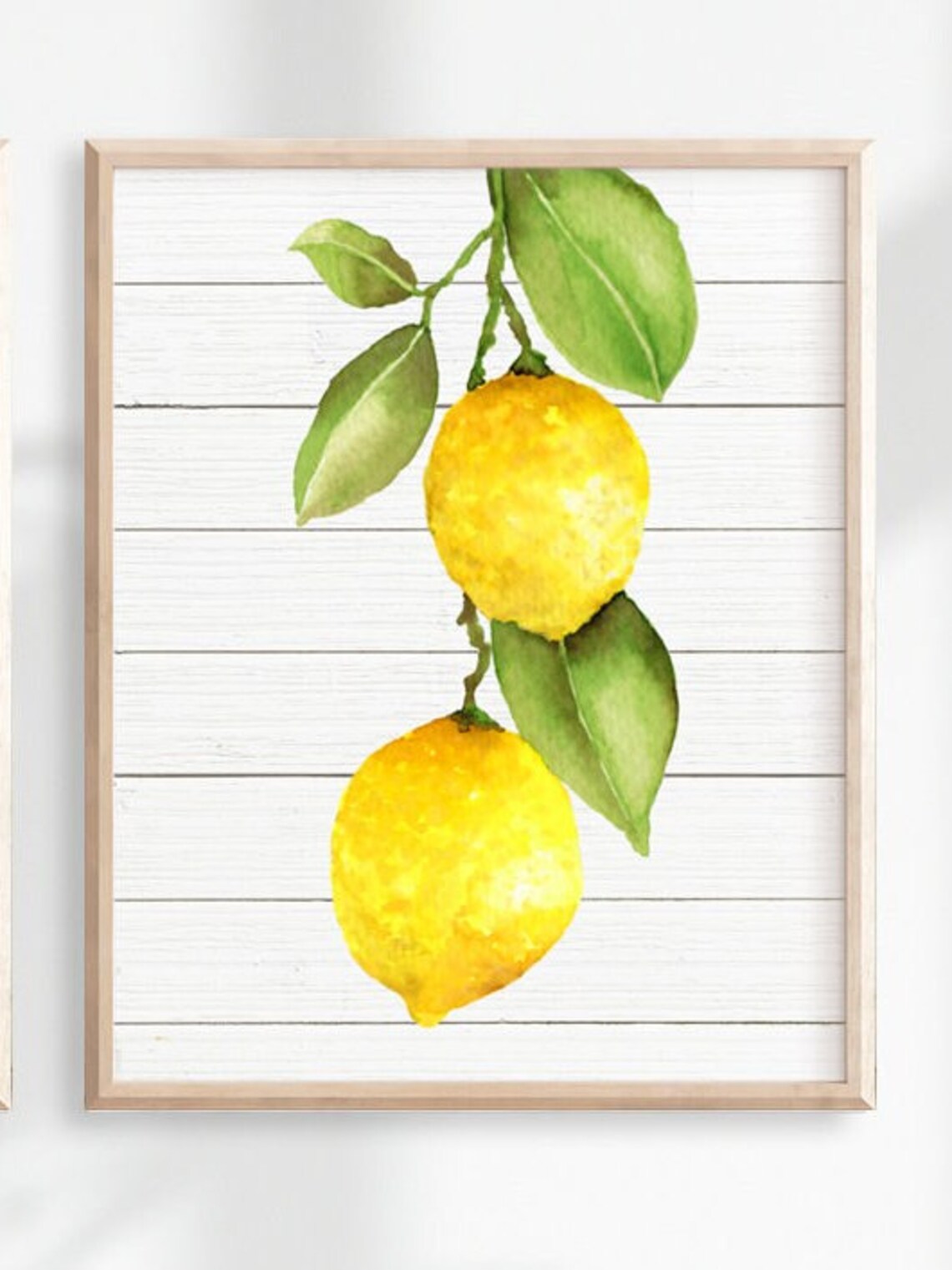Watercolor Lemon Wall Art Kitchen Lemon Prints or Canvas - Etsy
