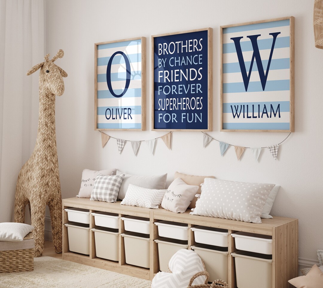 Brothers Wall Art, Brothers Decor, Boy Bedroom Decor Prints or Canvas ...