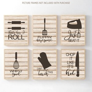 Kitchen Quote Wall Art Funny Utensil Wall Decor Prints or - Etsy