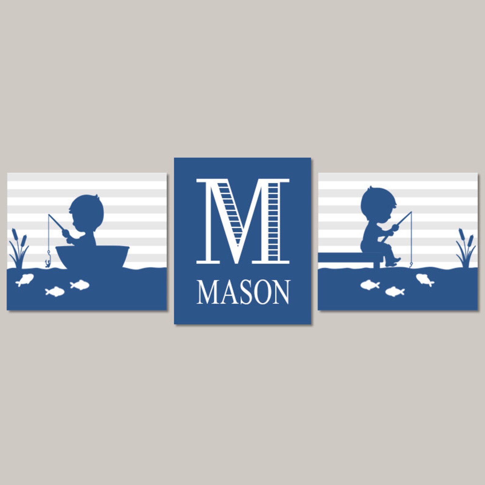 Fishing Nursery Decor Prints Or Canvas Wall Art Fish Nursery | Etsy