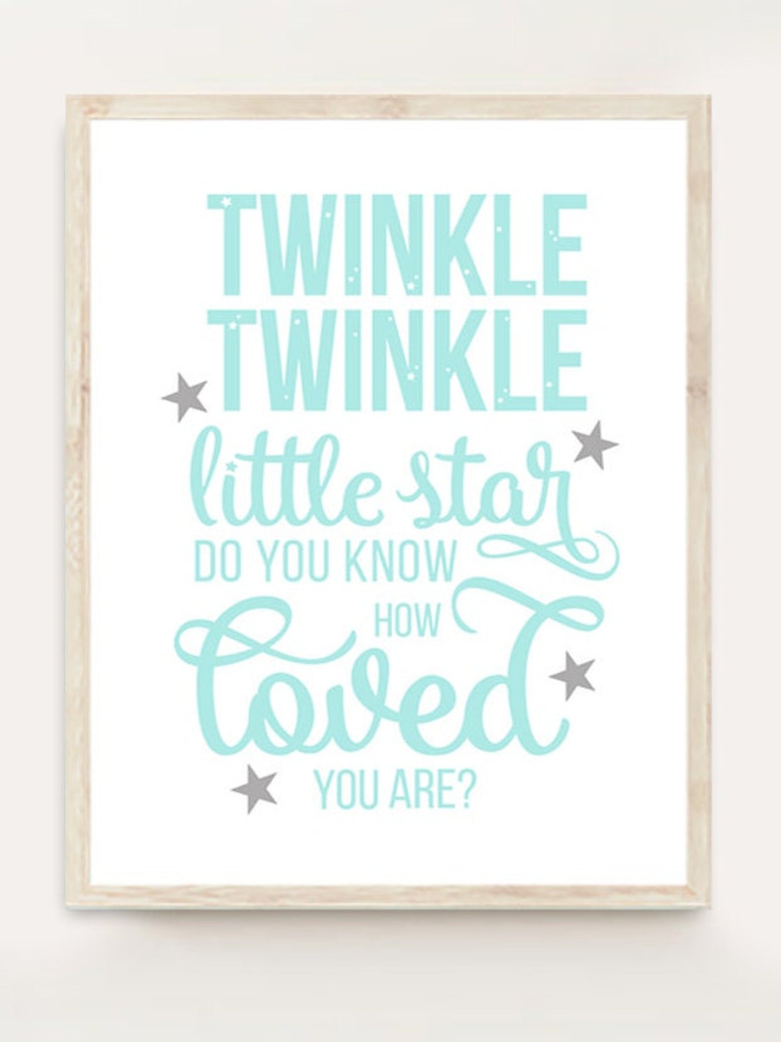 Moon Cloud Stars Nursery Wall Art Prints or Canvas Twinkle - Etsy