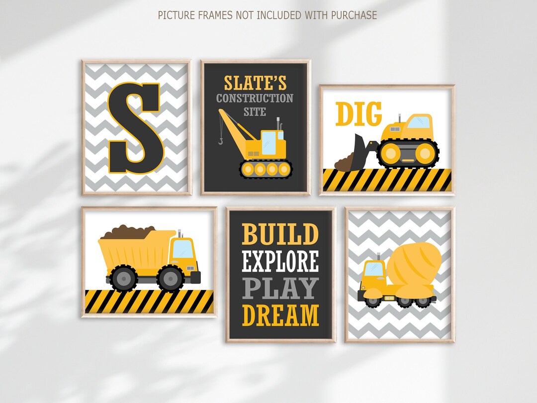 Construction Wall Art, Construction Trucks Prints or Canvas Big Boy ...
