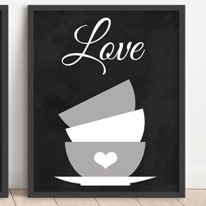 Eat Drink Love Kitchen Wall Art, Eat Drink Love Prints or Canvas ...