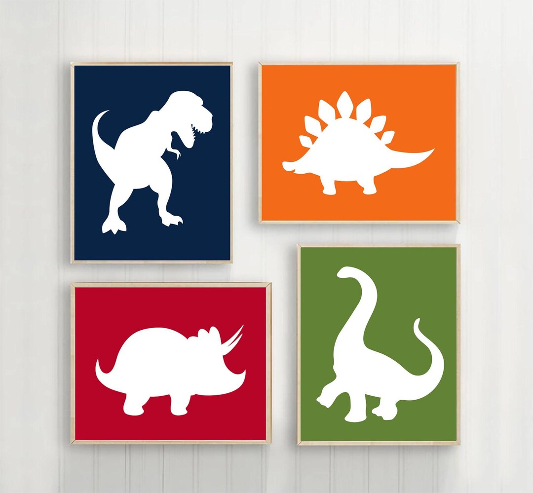 Dinosaur Wall Art, Dinosaur Decor, Dinosaur Prints or Canvas Dinosaur ...