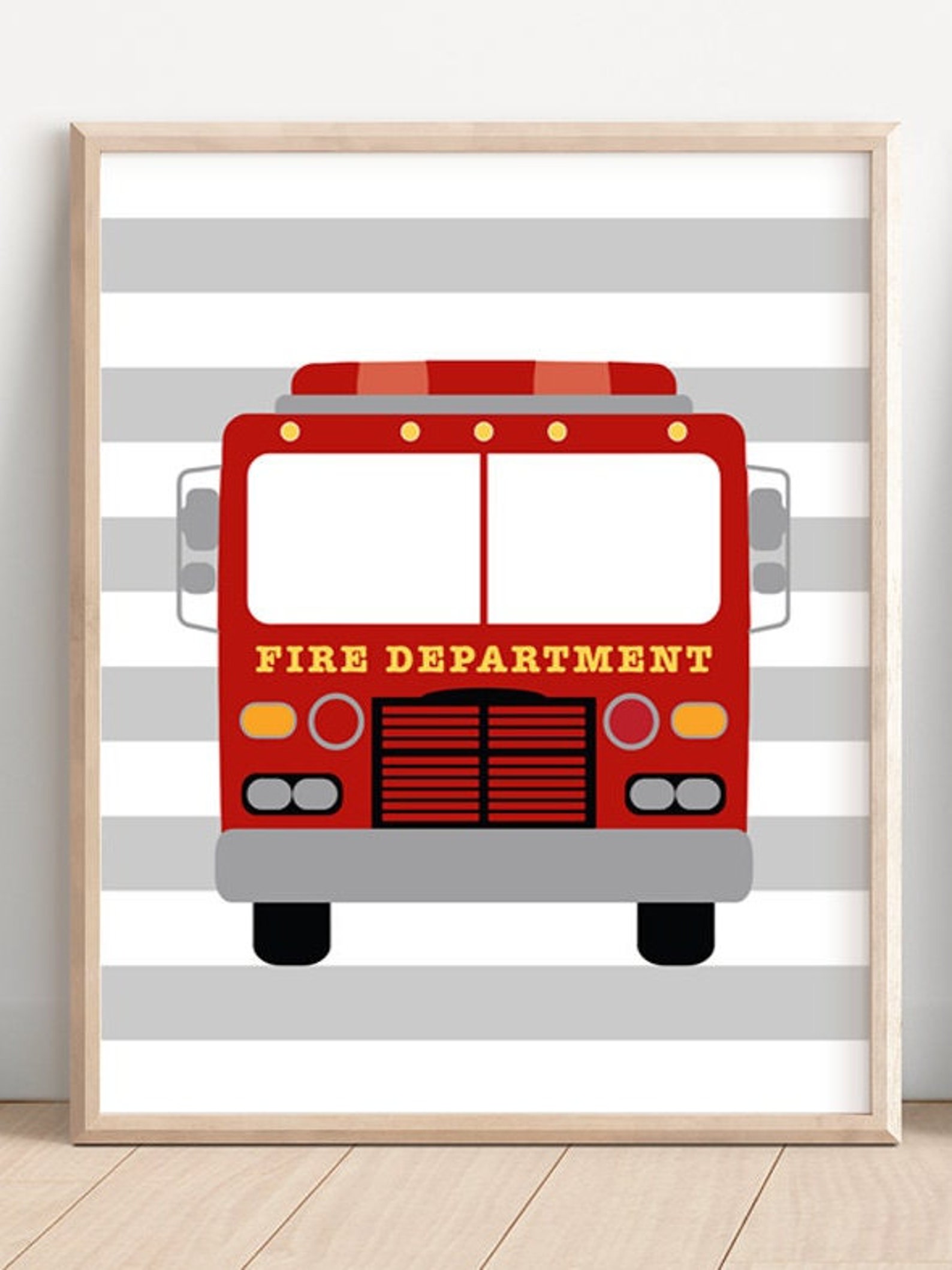 Fire Truck Nursery Art Fire Truck Prints or Canvas for Boys - Etsy
