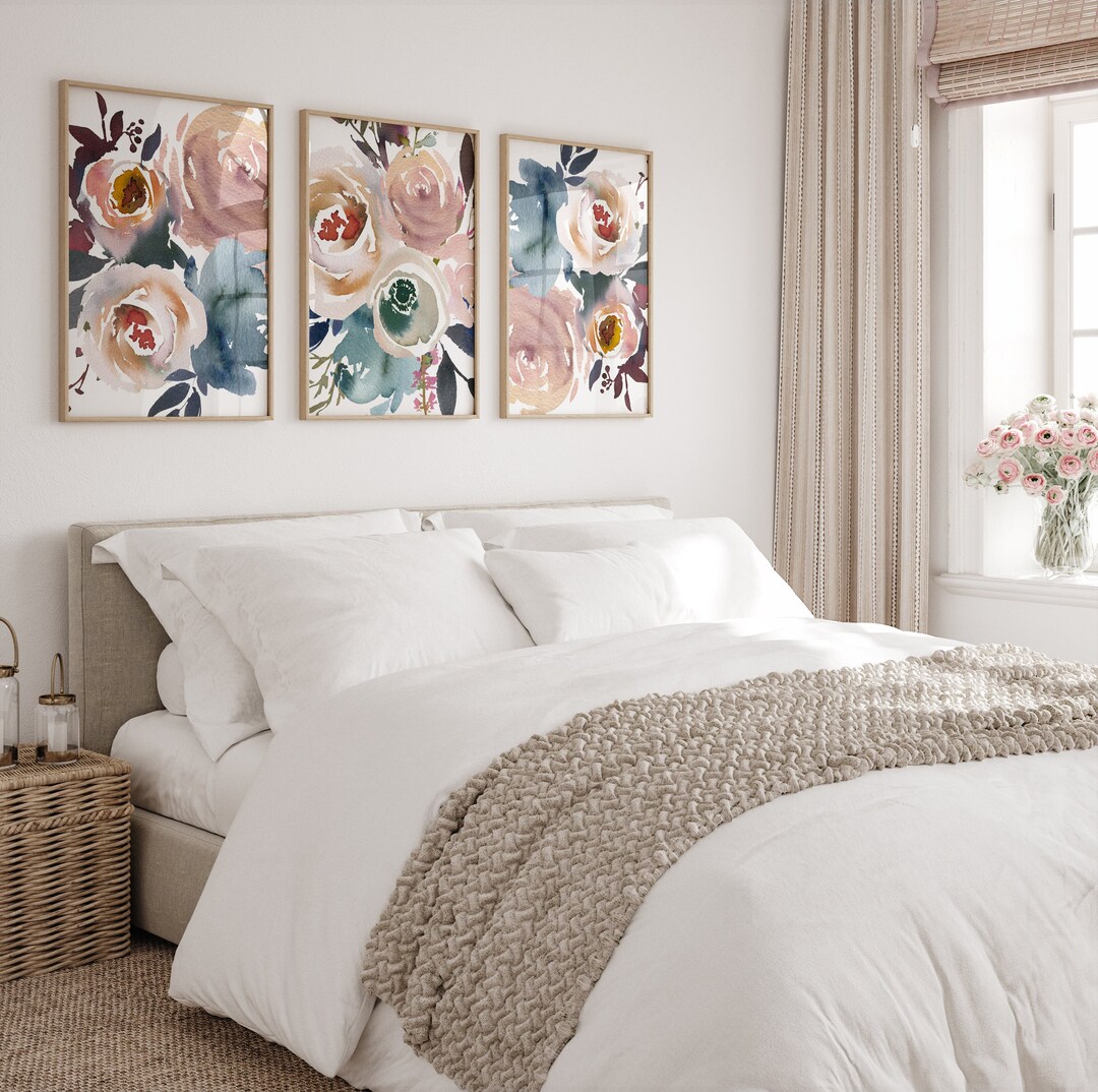 Watercolor Floral Wall Art, Printable Watercolor Flower Art, Floral ...