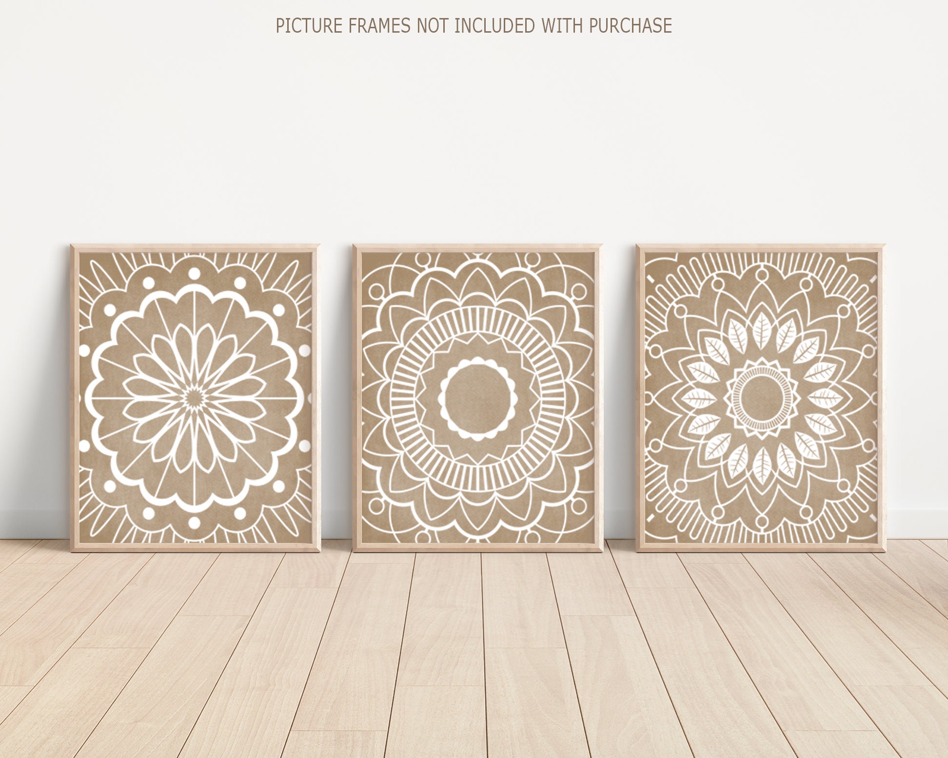 Mandala Wall Art Mandala Art Prints or Canvas Set of 3 Blue - Etsy