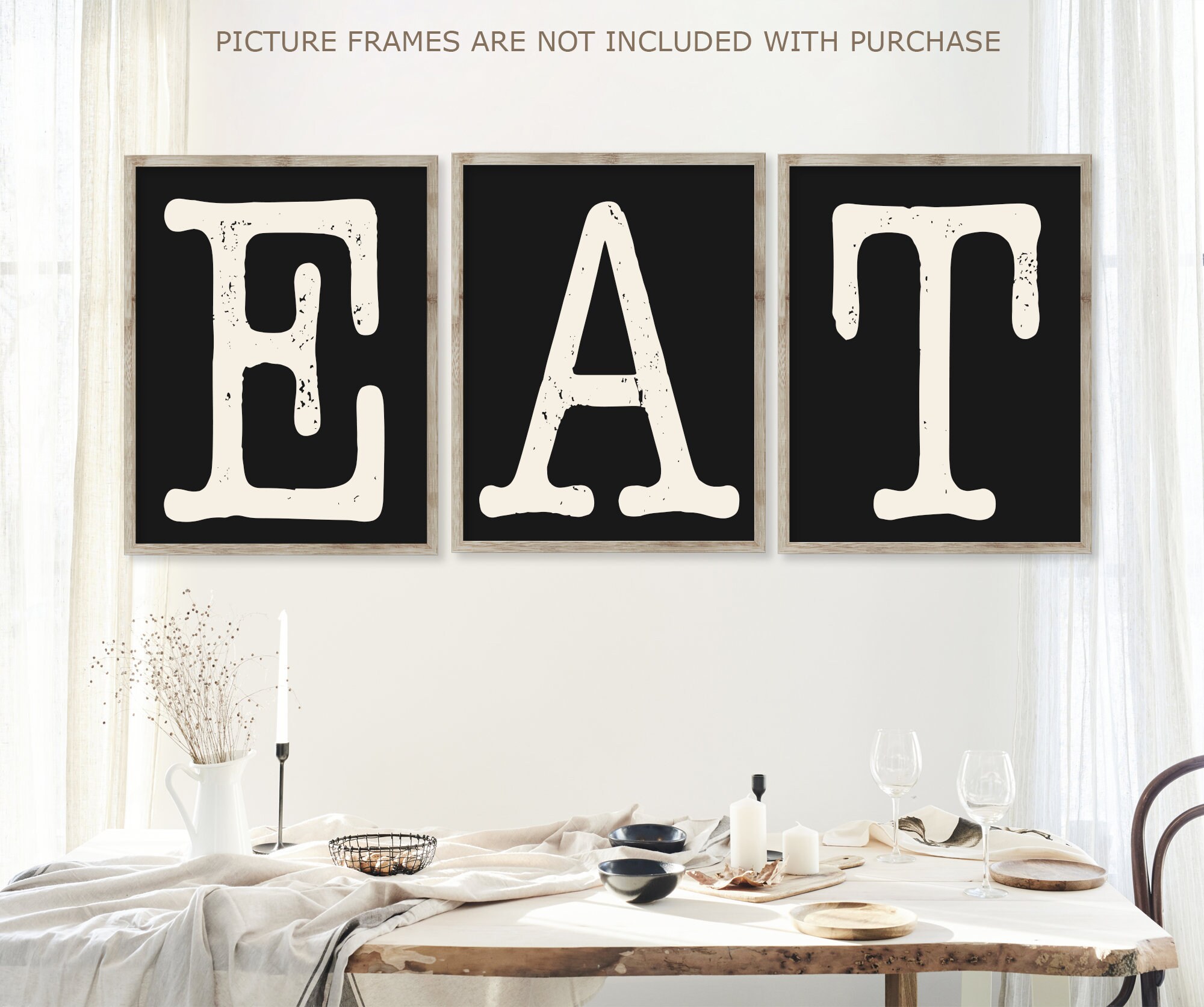 Farmhouse Wall Decor Eat Sign for Kitchen Prints or Canvas | Etsy