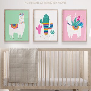 Llama Nursery Wall Decor, Llama Girl Bedroom Wall Art, Llama Prints or ...