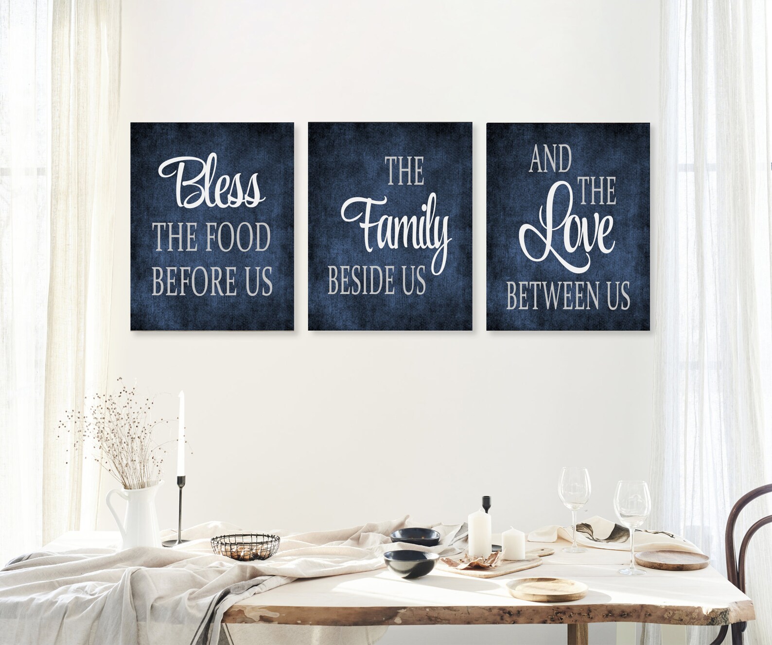 Kitchen Wall Art Prints or Canvas Kitchen Quote Decor Bless - Etsy
