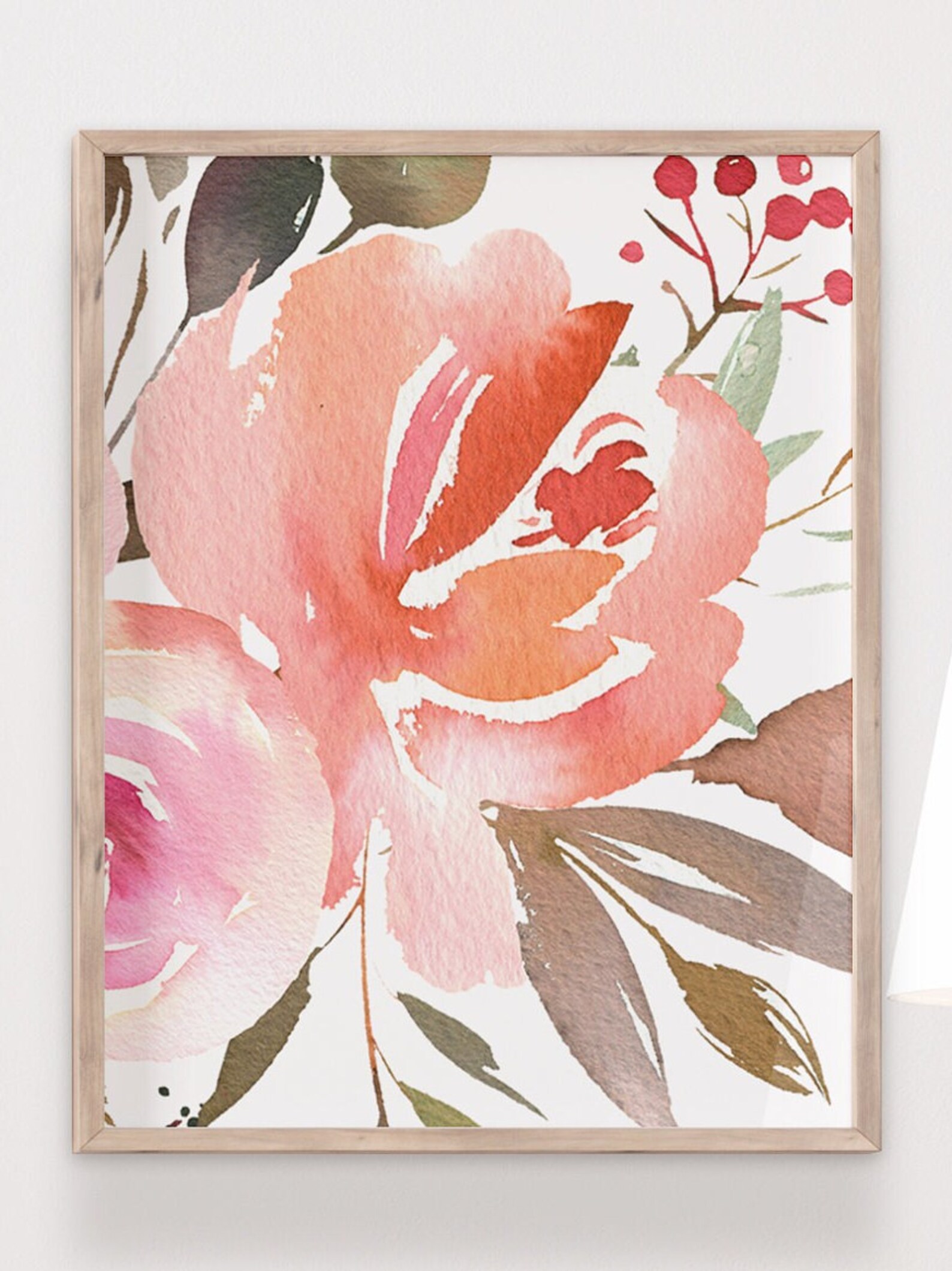 Watercolor Floral Wall Art Watercolor Flower Art Watercolor - Etsy