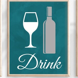 Eat Drink Love Kitchen Wall Art Eat Drink Love Prints or - Etsy