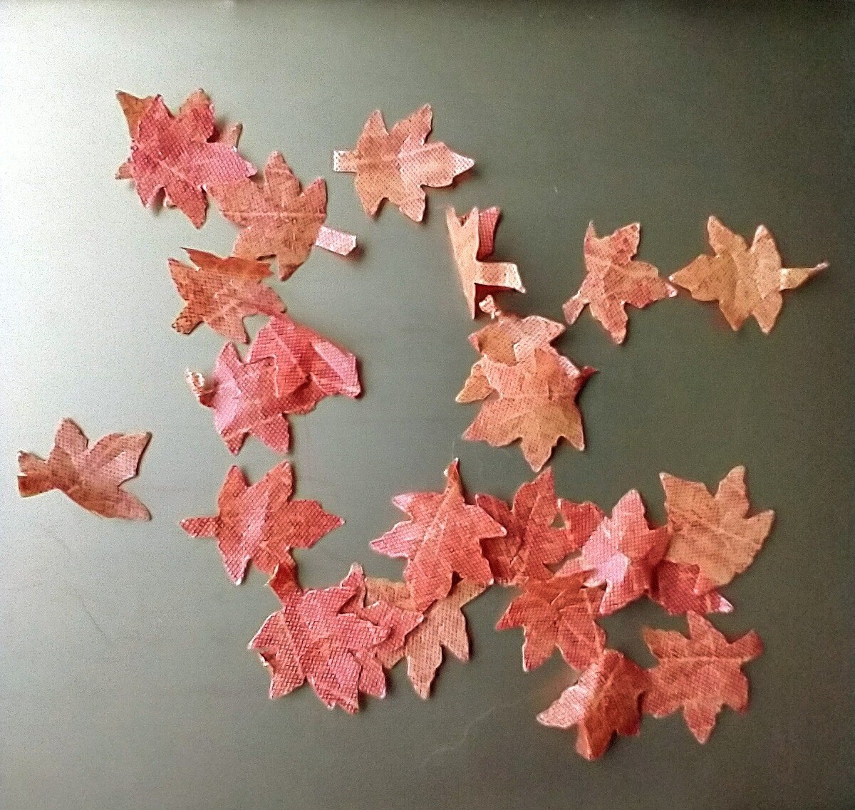 Mini Maple Leaves Faux Tiny Leaf Halloween Display Dollhouse Crafts ...