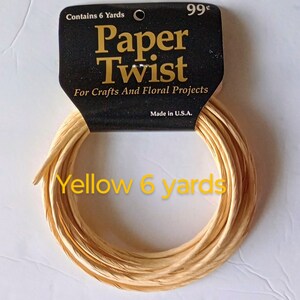 Paper Twist Ribbon Assorted Colors Crafts 6 Yards Retro Projects Easy ...