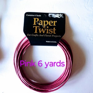 Paper Twist Ribbon Assorted Colors Crafts 6 Yards Retro Projects Easy ...