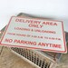 Vintage Enamel "delivery Area Only" Industrial Sign, No Parking Signs ...