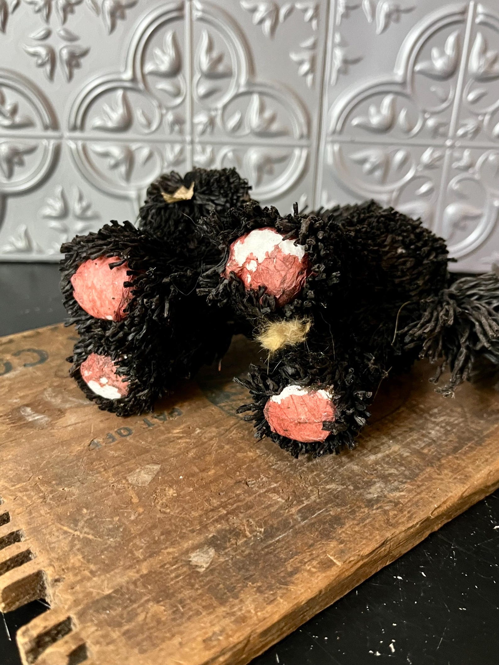 Fragile Handmade BLACK SCAREDY CAT Figurine W/ Arched Back Seasonal ...