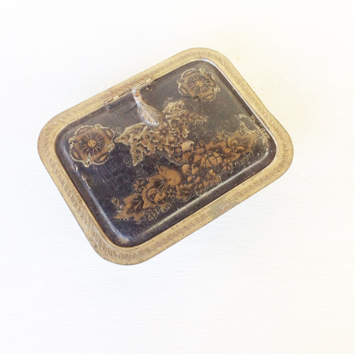 Cloisonné Brass Enamelware SILENT BUTLER BOX Crumb Collector - Etsy