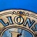 Antique Porcelain Metal LIONS INTERNATIONAL Sign 30 Inch Diameter ...