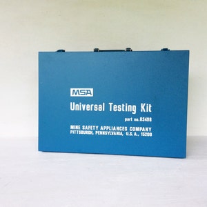 Industrial MSA Blue Metal Storage Box 19.5" Inch "universal Testing Kit ...