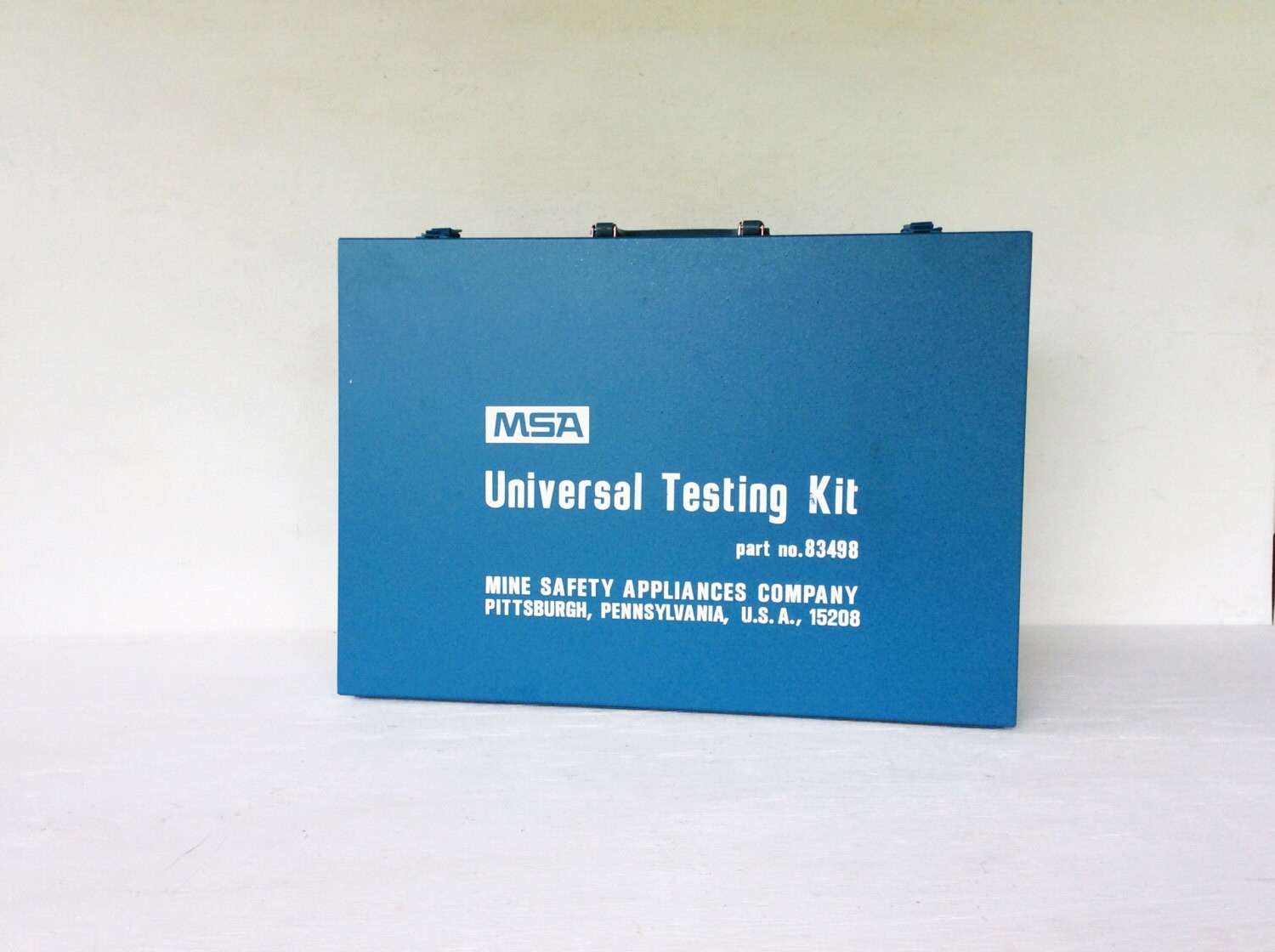 Industrial MSA Blue Metal Storage Box 19.5 Inch universal Testing Kit ...