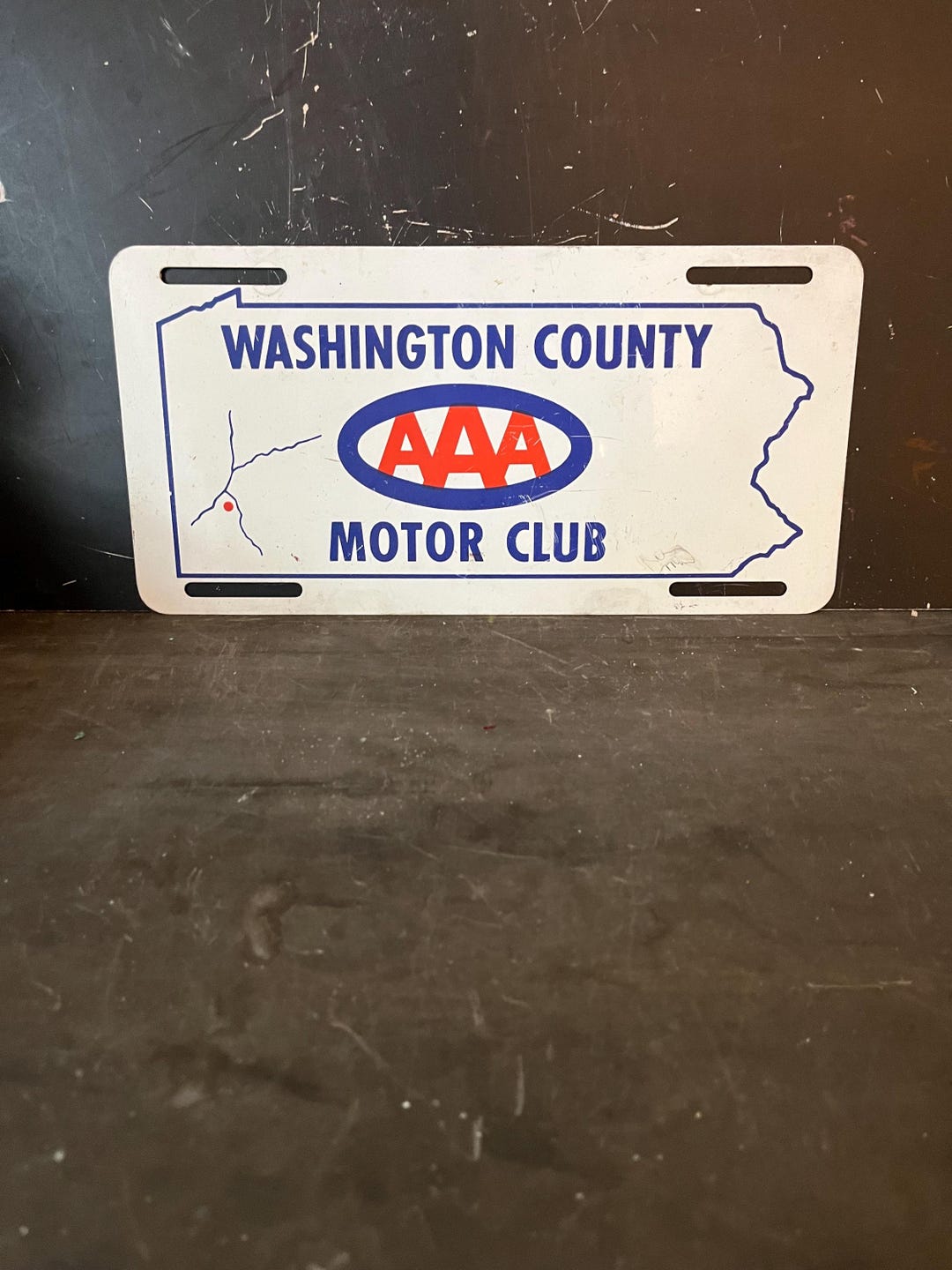 Vintage AAA Motor Club License Plate, Washington County PA, Travel ...