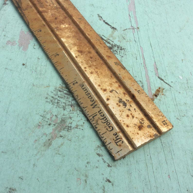 Antique the Golden Measure Metal 12 - Etsy