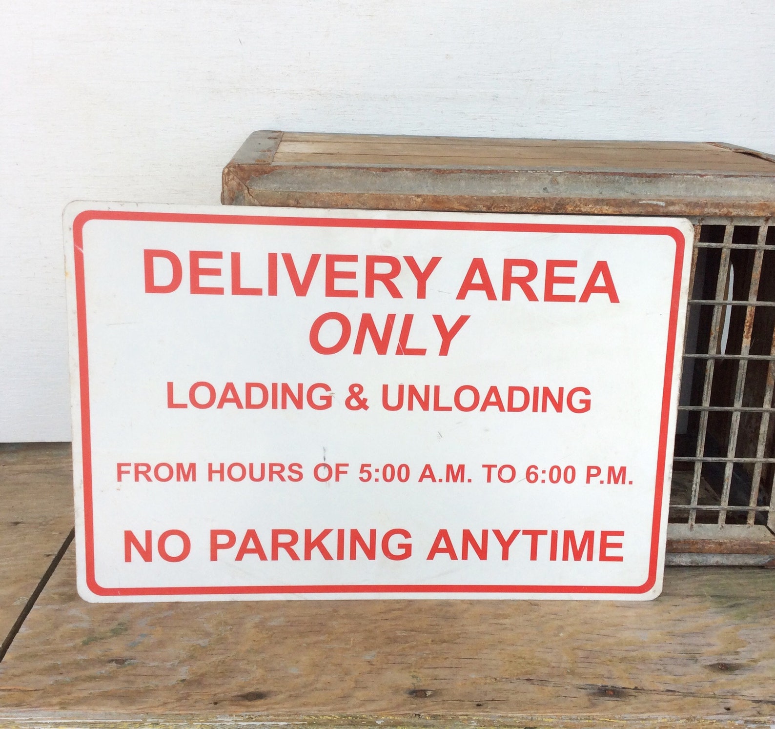Vintage Enamel delivery Area Only Industrial Sign - Etsy