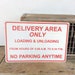 Vintage Enamel "delivery Area Only" Industrial Sign, No Parking Signs ...