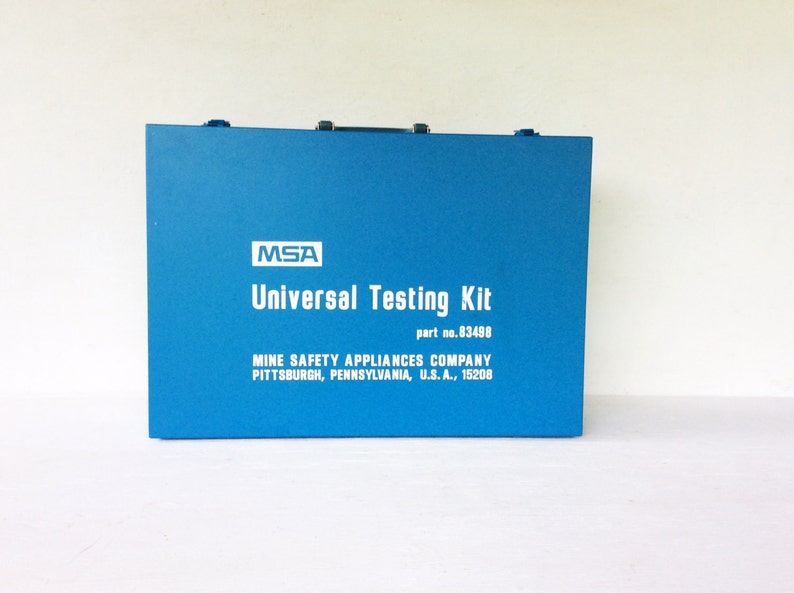 Industrial MSA Blue Metal Storage Box 19.5 Inch universal Testing Kit ...