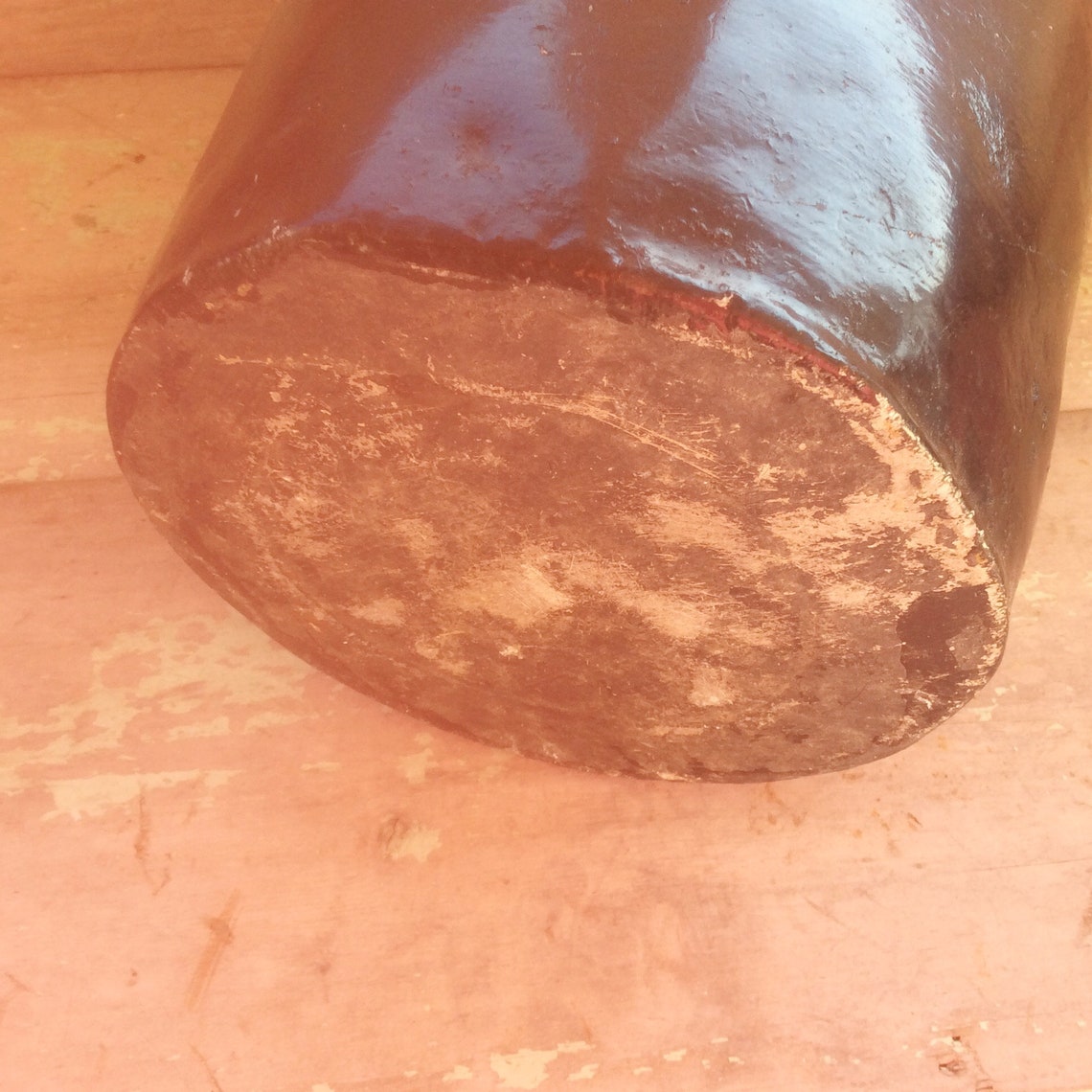 Rustic Black Metal Decorative Pitcher Vase W/ Hand Painted - Etsy