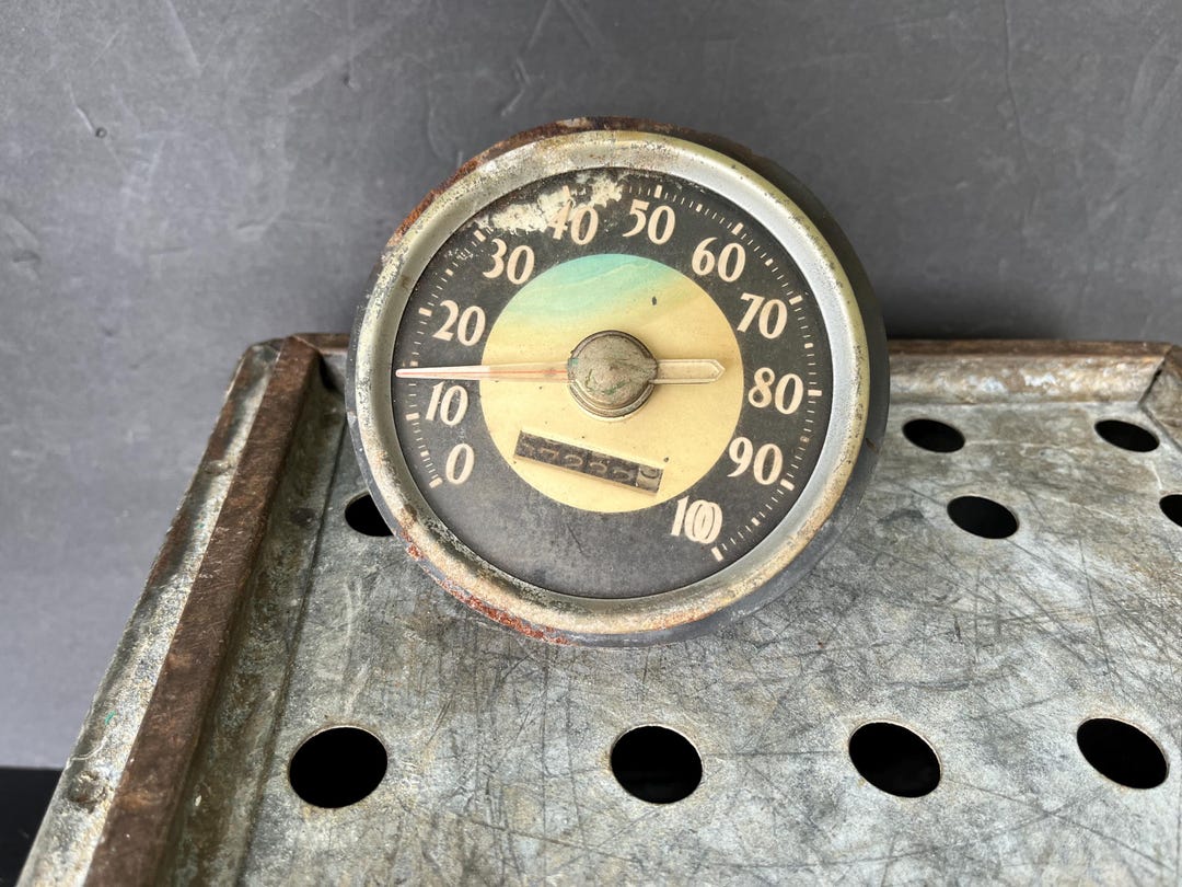 Vintage 46-48 DODGE DELUXE Speedometer Round Metal Mopar Instrument ...
