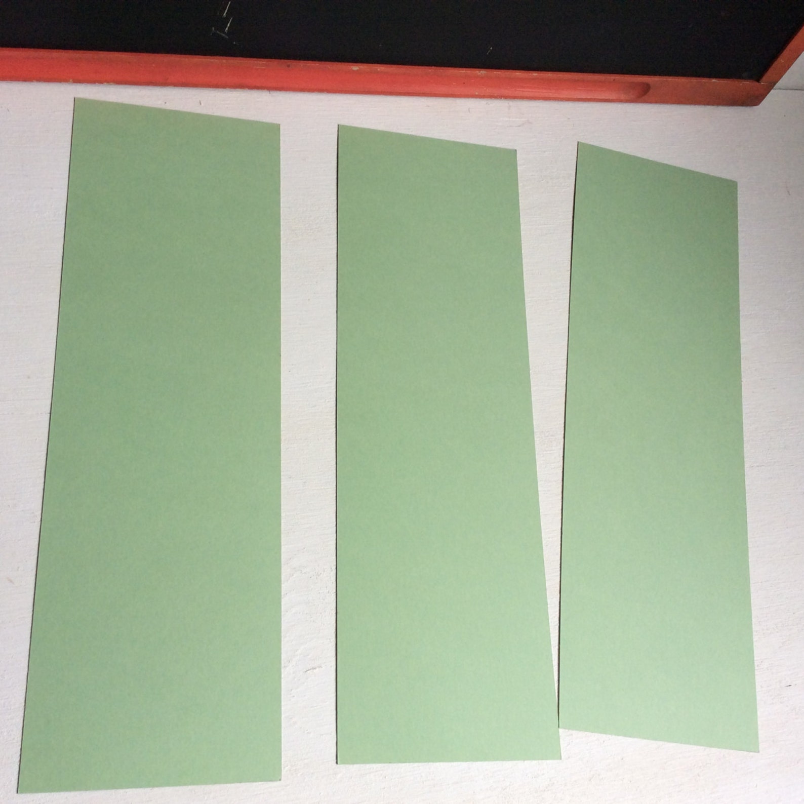 Vintage Set of 3 Large Green Flashcards W/ Geometric Shapes & - Etsy