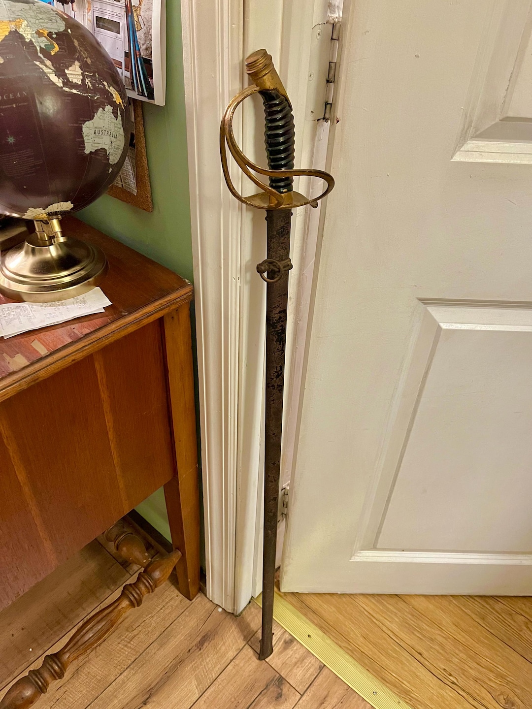 Antique Bavarian Cuirassier Pallasch Calvary Sword & Scabbard W ...