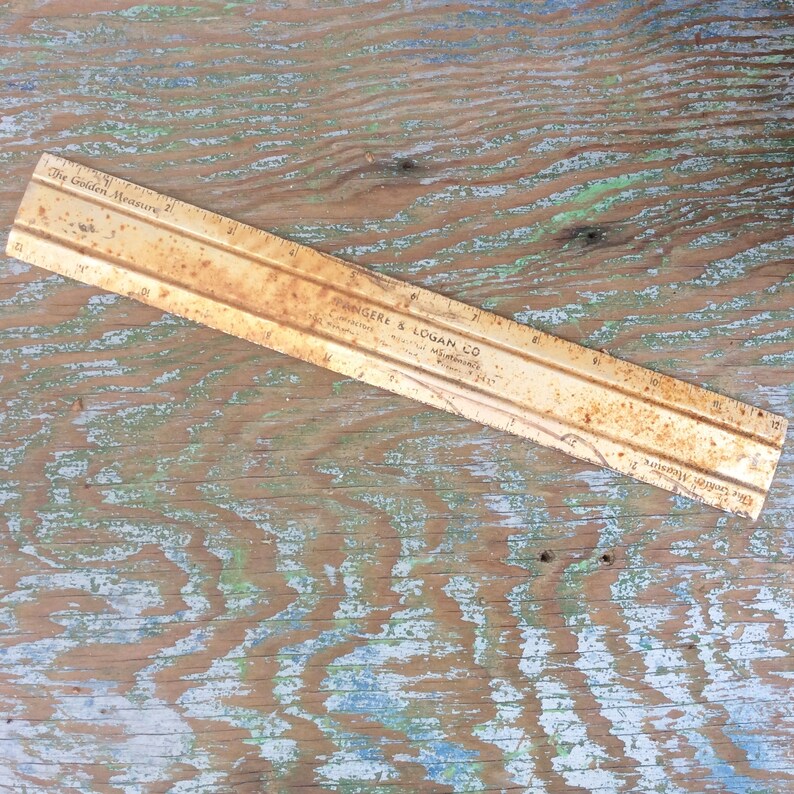 Antique the Golden Measure Metal 12 - Etsy