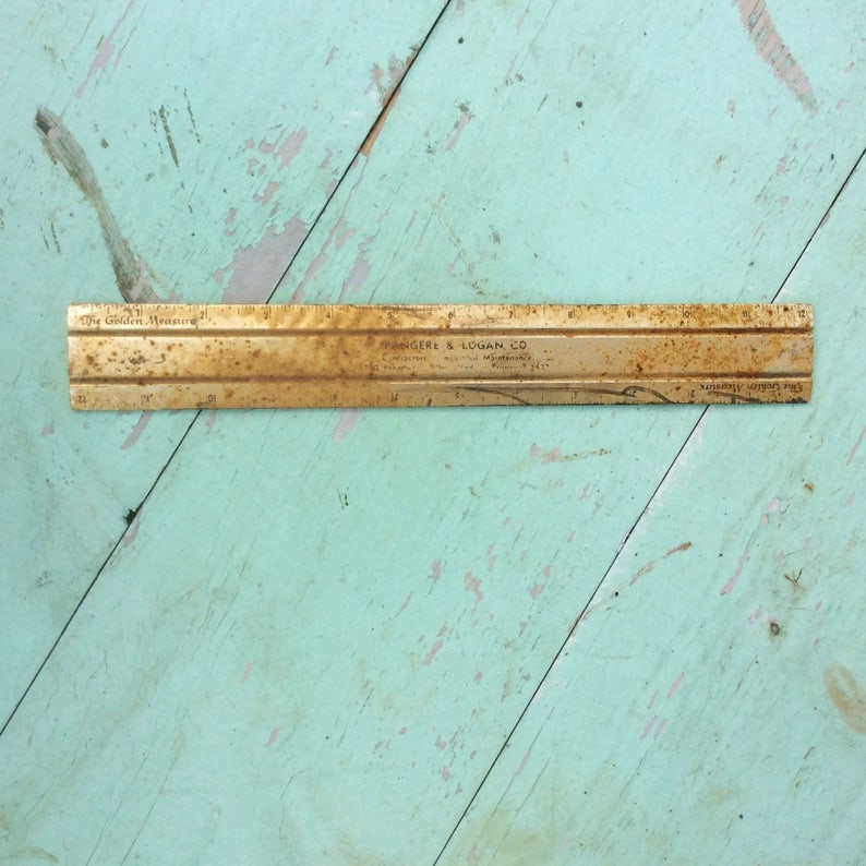 Antique the Golden Measure Metal 12 - Etsy