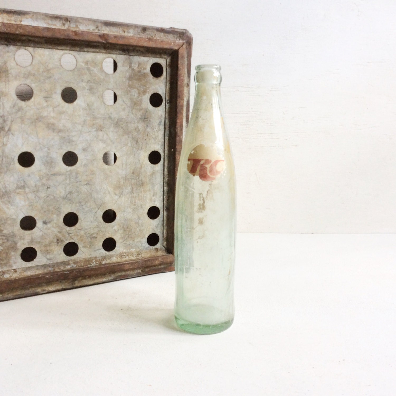 Retro 12oz Vintage Glass RC Soda Pop Bottle W/ Red & White - Etsy