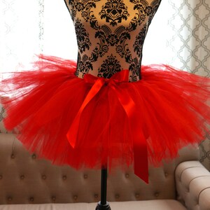 Handmade Red Tulle Tutu – Adjustable Adult Party Skirt - Etsy