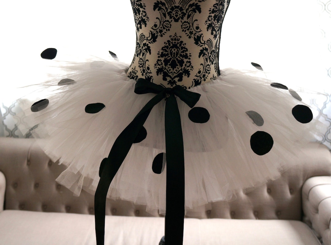 Adult Tutu - Dalmatian Tutu - Polka Dot Tutu - Black and White Tutu - Etsy