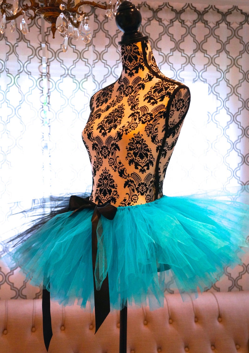 Adult Tutu - Turquoise Tutu - Black Tutu - Bachelorette Tutu - Rave ...