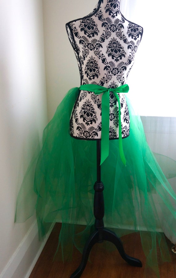 Green Tulle Tail Bustle Tutu Adult Tulle Tail | Etsy