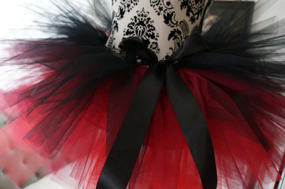 Adult Tutu - Black and Red Tutu - Halloween Tutu - Goth Tutu - Rave ...