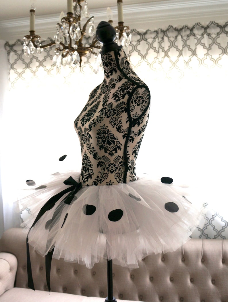 Adult Tutu Dalmatian Tutu Polka Dot Tutu Black and White | Etsy