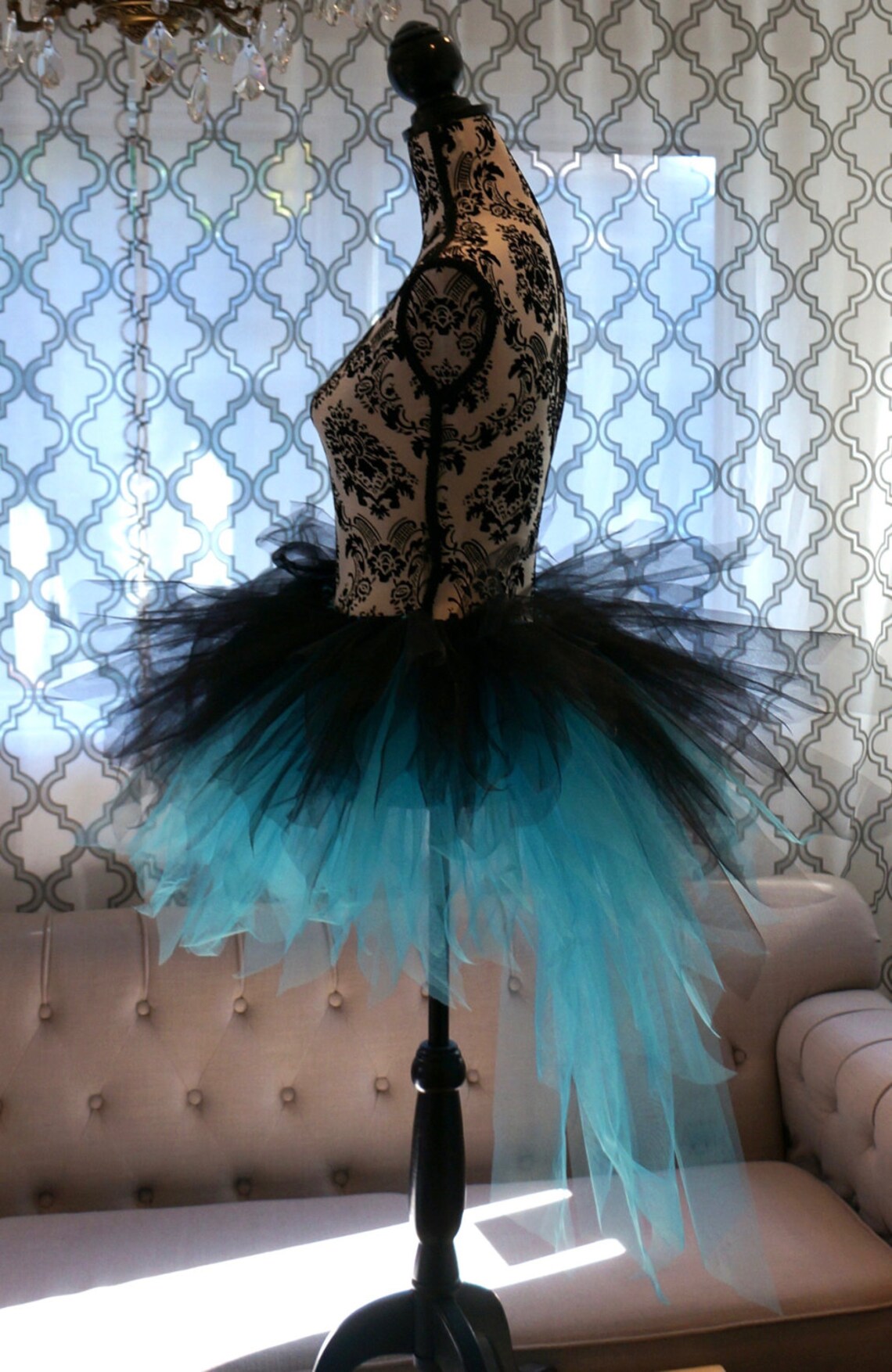 Turquoise and Black Tutu Adult Tutu Bustle Tutu Witch - Etsy