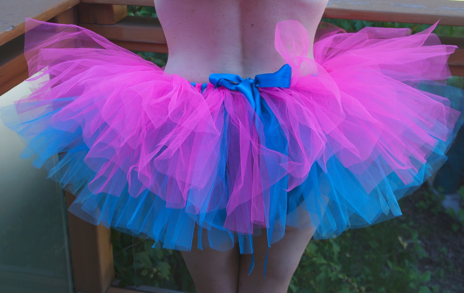 Pink & Blue Tutu Adult Tutu Rave Tutu Race Tutu | Etsy