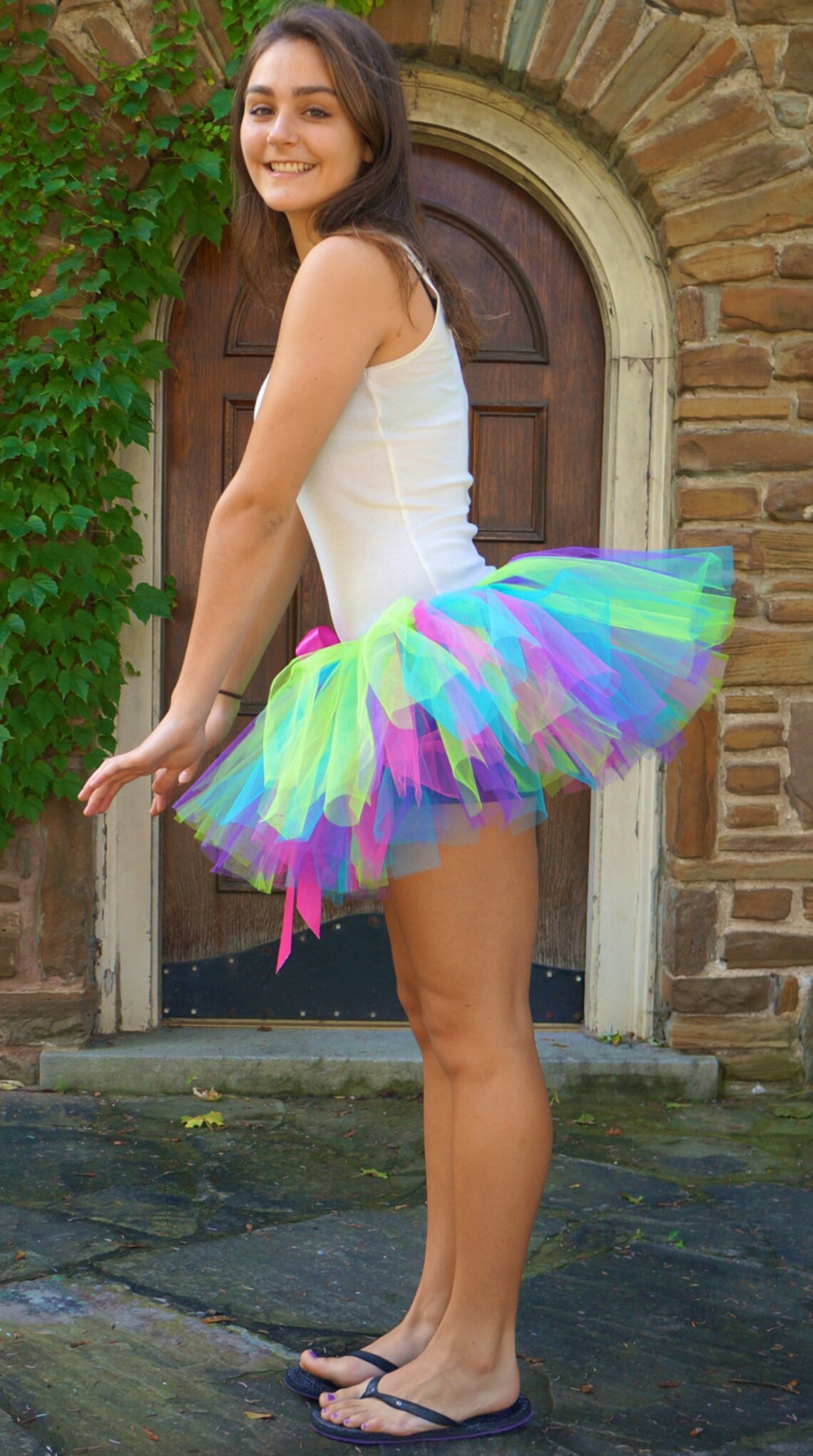 Neon Multi Colored Tutu Adult Tutu Rave Tutu Race Tutu Etsy