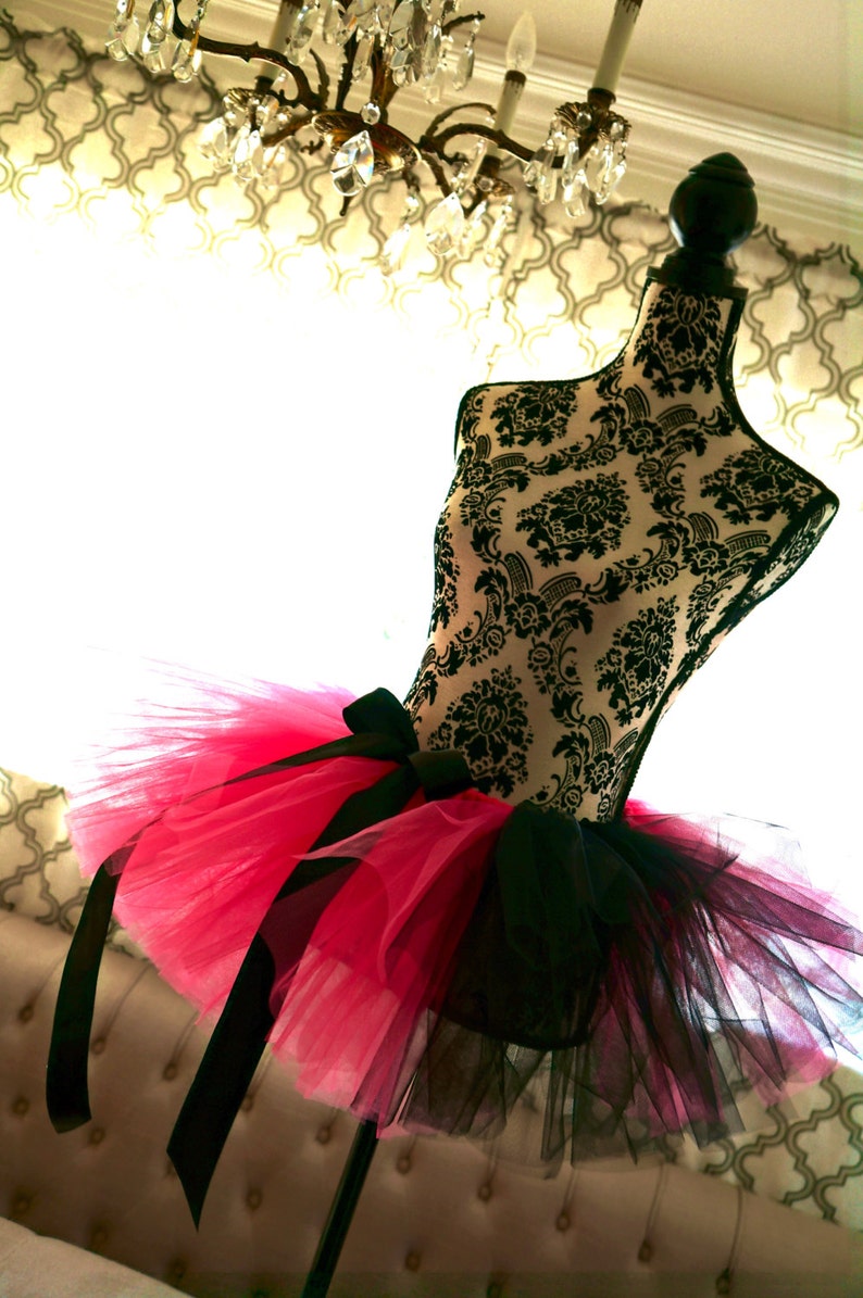 Pink and Black Tutu Adult Tutu Bachelorette Tutu Rave | Etsy