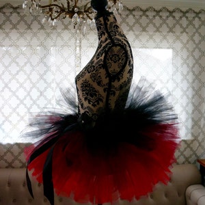 Adult Tutu - Black and Red Tutu - Halloween Tutu - Goth Tutu - Rave ...