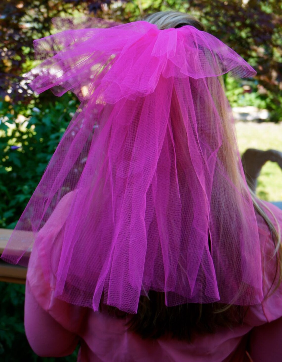 Hot Pink Bachelorette Veil - Etsy