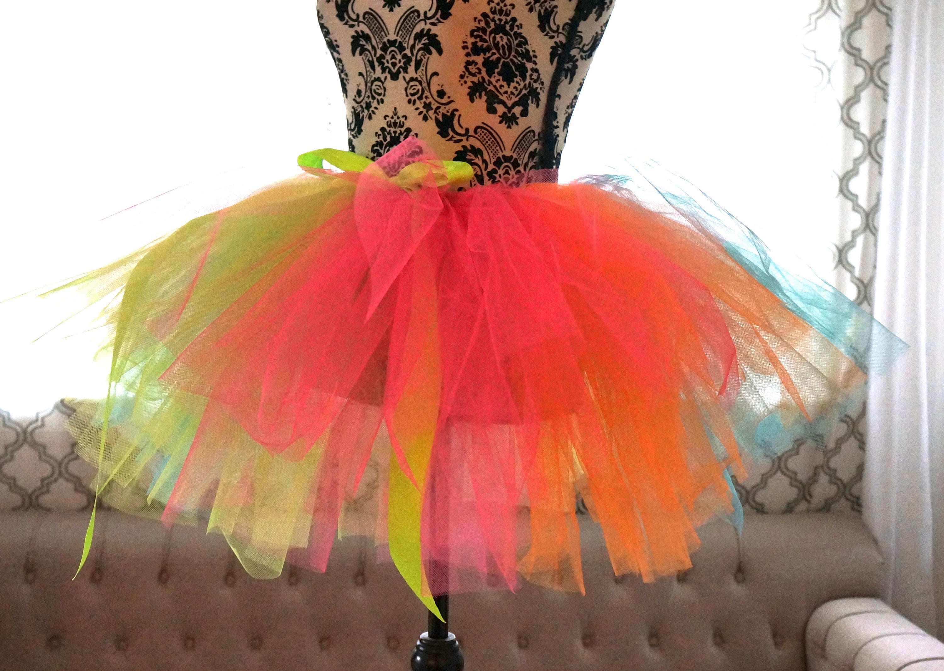 Neon Tutu Black Light Tutu Adult Tutu Neon Rinbow | Etsy